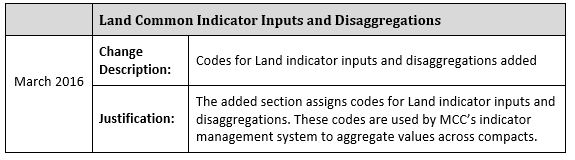 Guidance on Common Indicators | Millennium Challenge Corporation